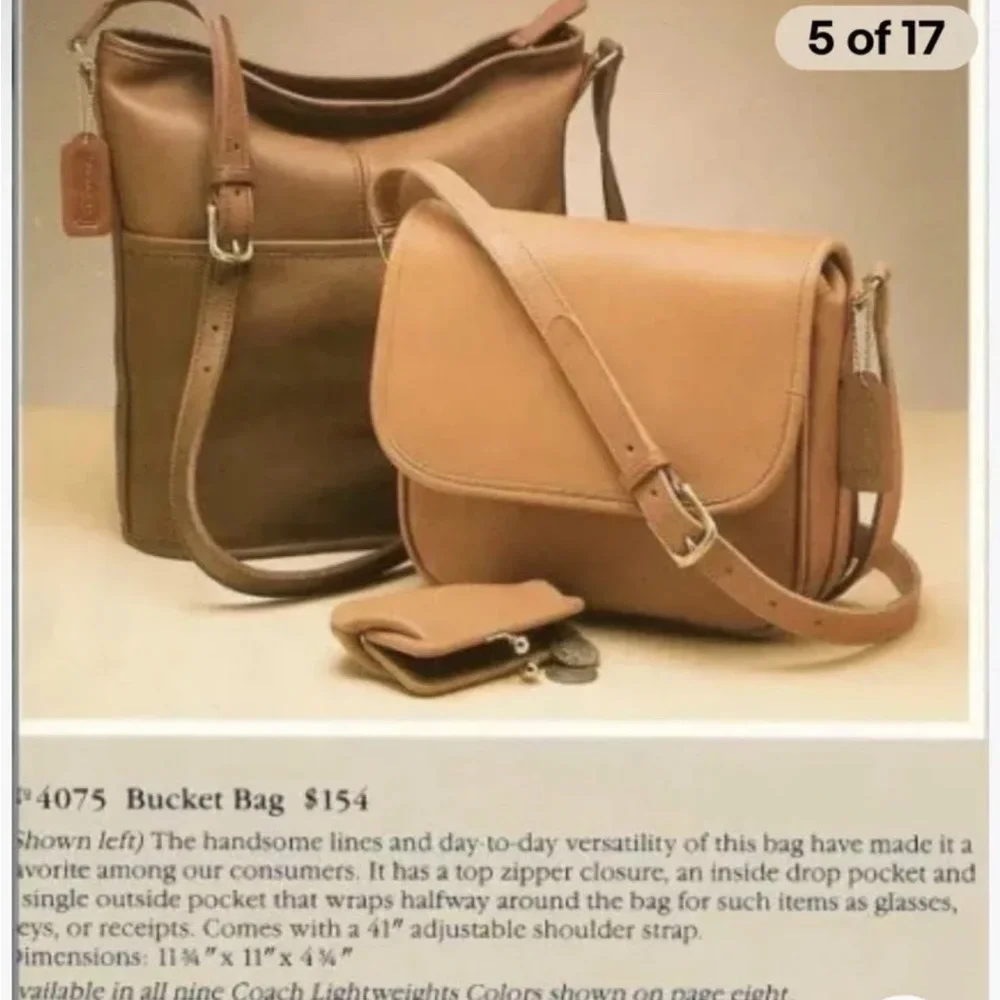 Coach | Bags | Vintage Coach 475 Leatherbucket Bag Usa Made Early90s ...